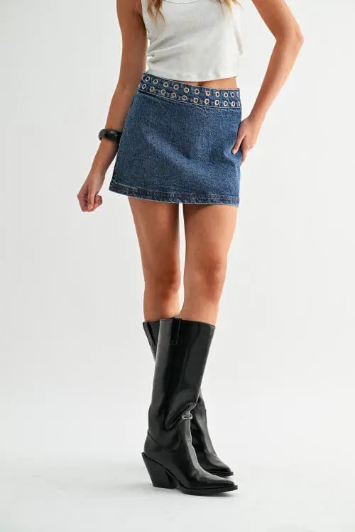 JEMINA DENIM The Orbit Micro Skirt