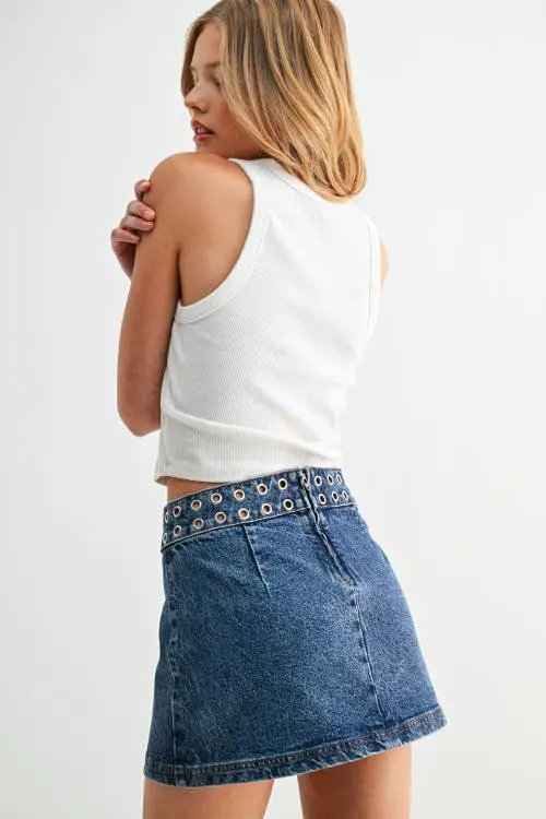 JEMINA DENIM The Orbit Micro Skirt