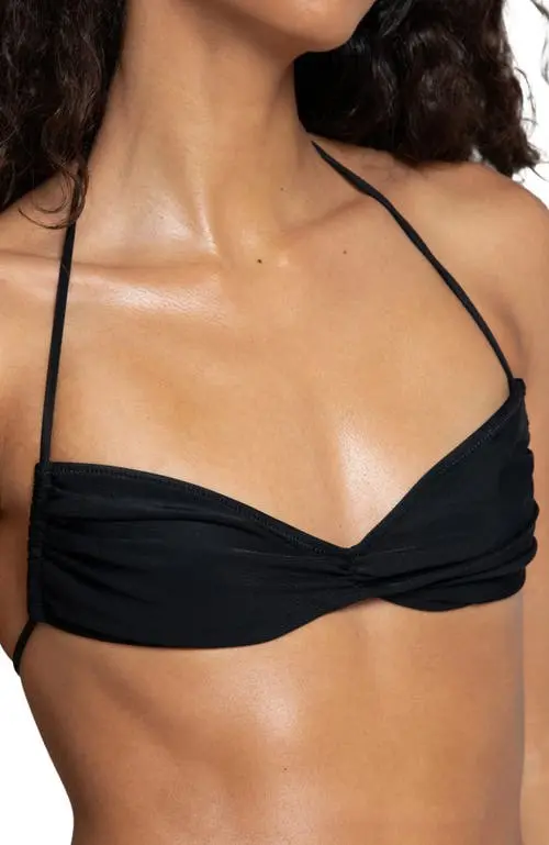 BRIGHT SWIMWEAR Azura Halterneck Bikini Top - Black