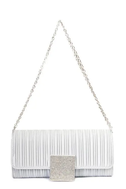 LAUREN LORRAINE Cece Clutch - Silver