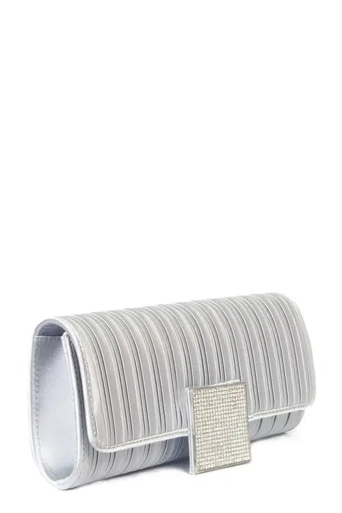 LAUREN LORRAINE Cece Clutch - Silver