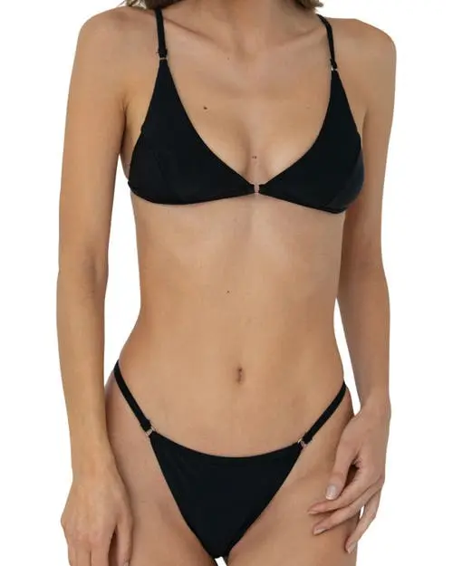 BRIGHT SWIMWEAR Freya Bralette Bikini Top - Black