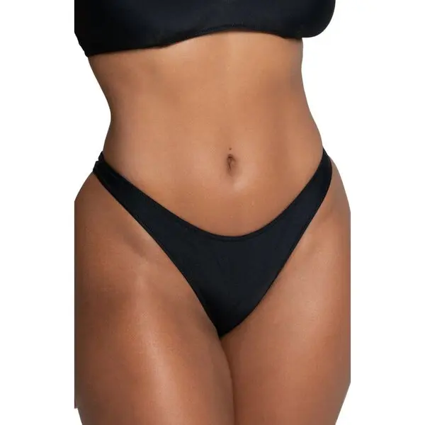 BRIGHT SWIMWEAR Sofie Bottom Floral Bikini - Black