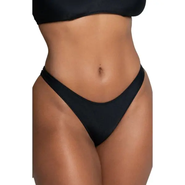 BRIGHT SWIMWEAR Sofie Bottom Floral Bikini - Black