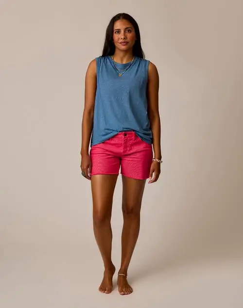 Carve Designs Oahu 4" Relaxed Corduroy Shorts - Watermelon