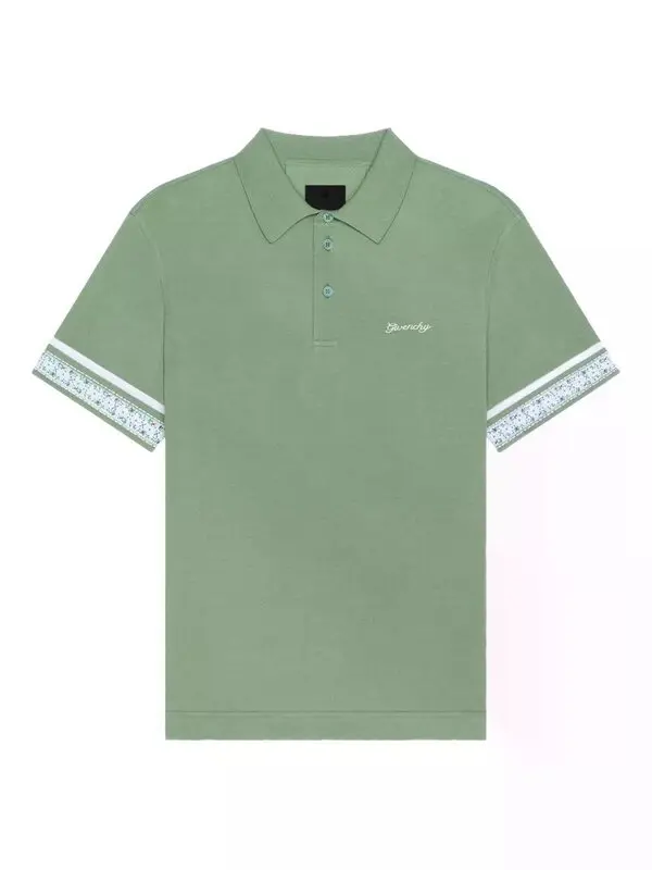 Givenchy Patterned-cuff Polo Shirt