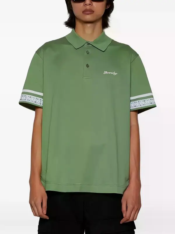 Givenchy Patterned-cuff Polo Shirt