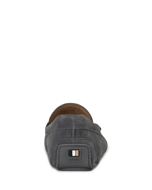 BOSS Suede Moccasins - Dark Grey