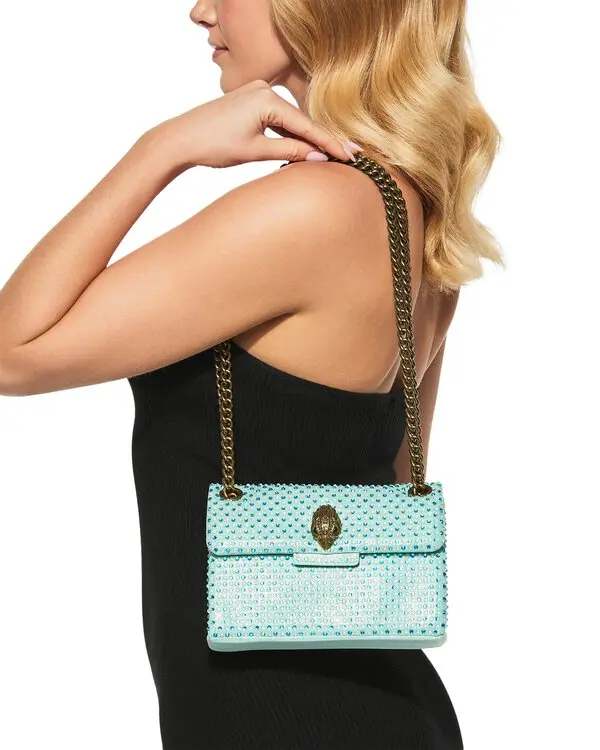Kurt Geiger Kensington Mini Fabric Convertible Crossbody - Light Green/blue