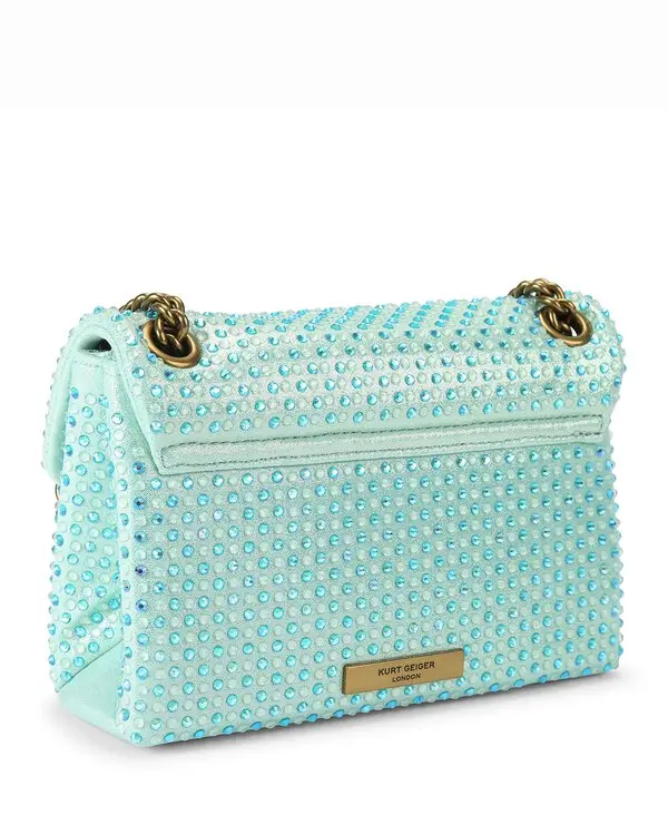 Kurt Geiger Kensington Mini Fabric Convertible Crossbody - Light Green/blue