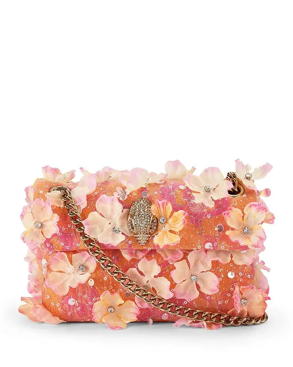 Kurt Geiger Kensington Flowers Mini Convertible Crossbody - Orange/pink