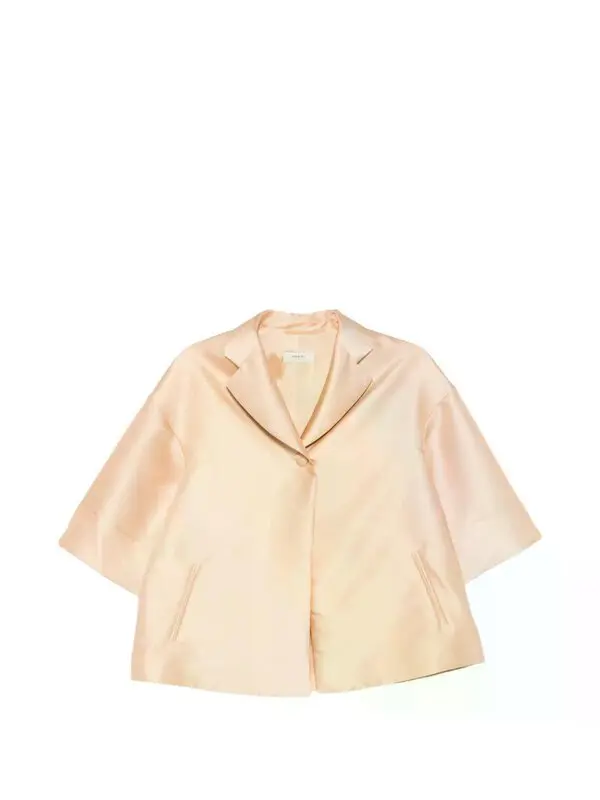 NINA 14.7 Satin-finish Cropped Jacket