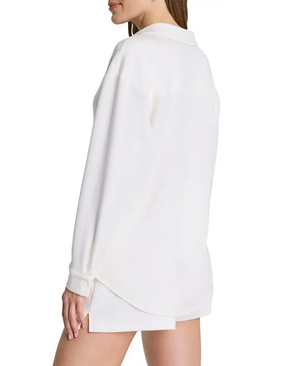 Spanx Airessentials Oversized Button Down Shirt - Powder