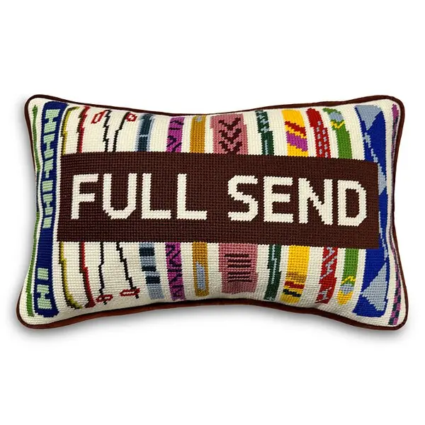FURBISH Full Send Needlepoint Pillow, 15 X 9 - Copper