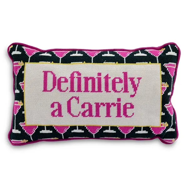 FURBISH Carrie Needlepoint Pillow, 15 X 9 - Pink