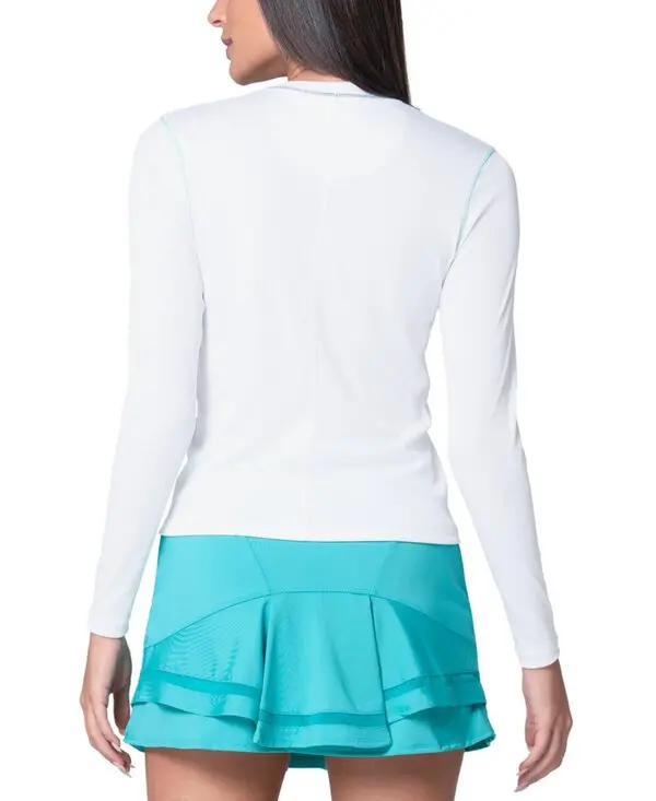 Lucky In Love Henley Long Sleeve Top - White
