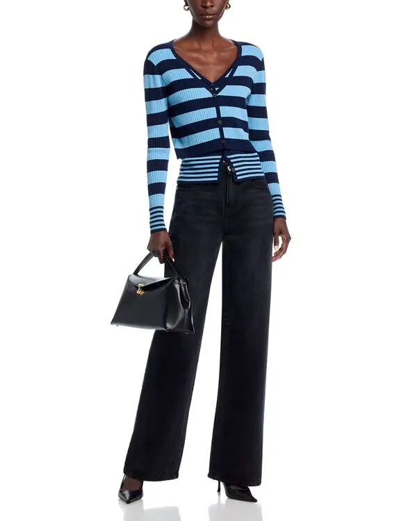AREA STARS Stripe Long Sleeve Knit Top