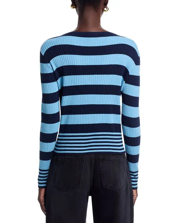 AREA STARS Stripe Long Sleeve Knit Top