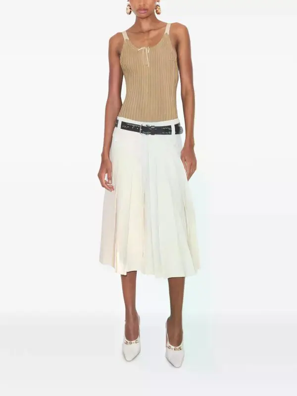 Tory Burch Colorblock Ribbed Bodysuit - Neutrals