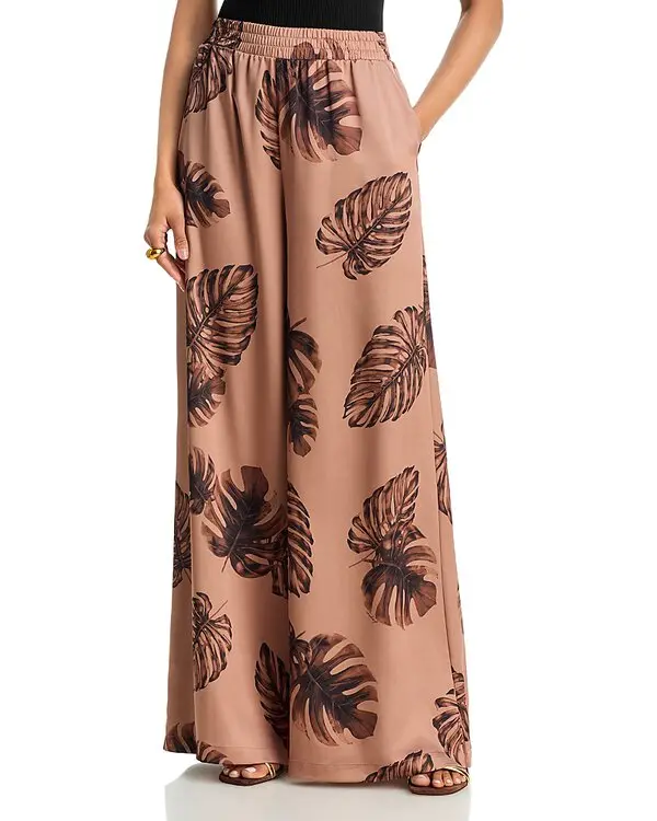 L'Agence Lillian Wide Leg Pants - Hazelnut Multi