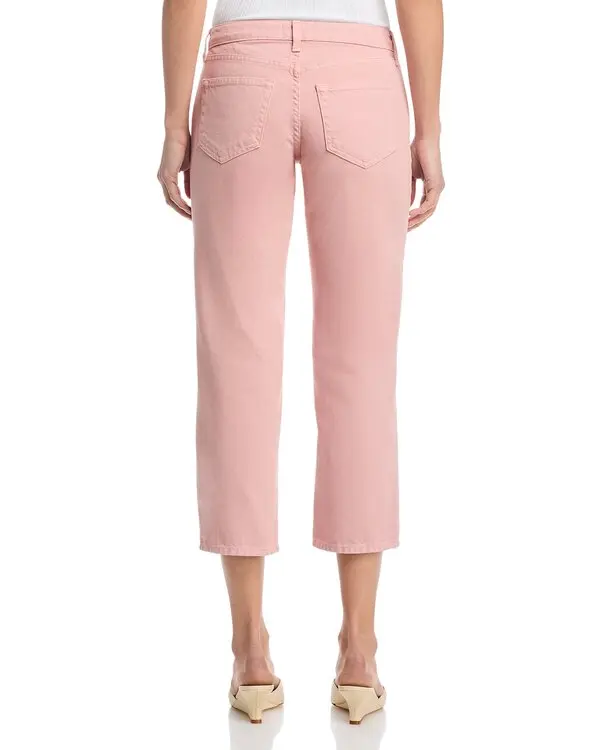 L'Agence Blaine Low Rise Cropped Stovepipe Jeans - Misty Rose
