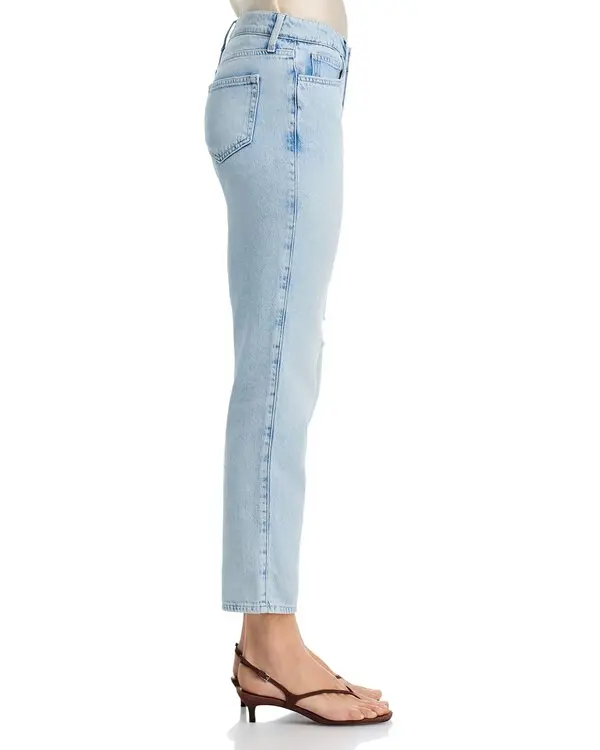 L'Agence Nevia Low Rise Slouch Straight Leg Jeans - Lago Descruct