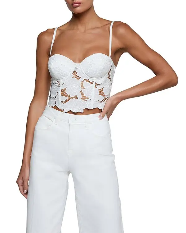 L'Agence Sonya Bralette Top - Ivory