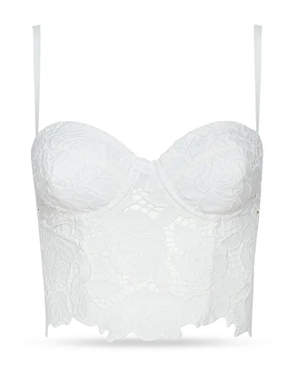 L'Agence Sonya Lace Bralette Top - Ivory