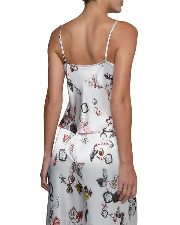 L'Agence Charmy Camisole Top - Ecru Multi Butterfly