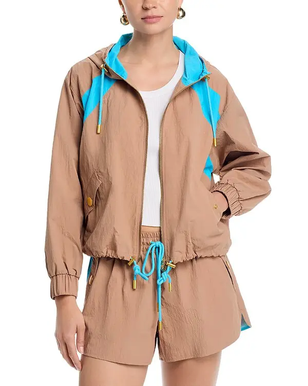 L'Agence Lark Colorblocked Windbreaker Jacket