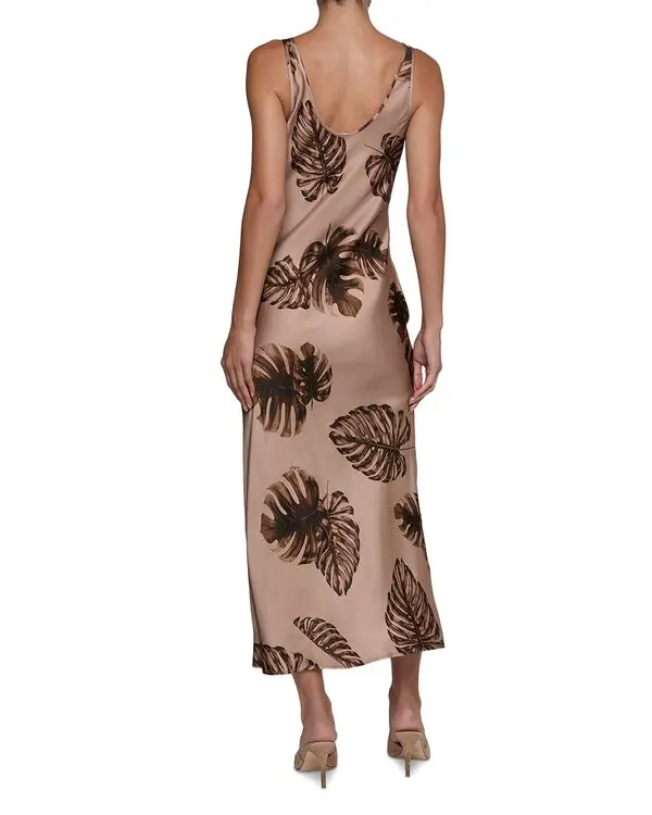 L'Agence Akiya Tank Dress - Hazelnut Multi Large Palm