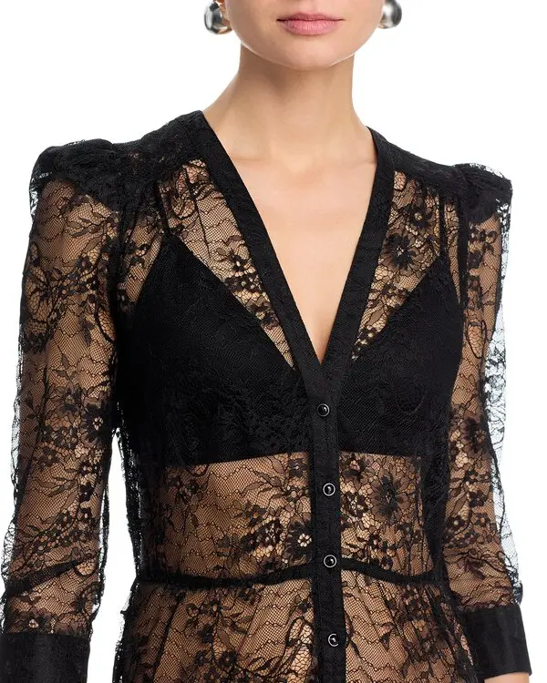 L'Agence Seraphina Lace Maxi Dress