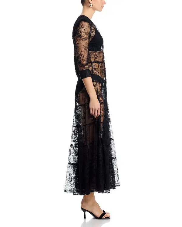 L'Agence Seraphina Lace Maxi Dress