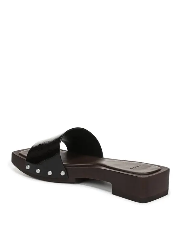 Vince Studded Slides - Black