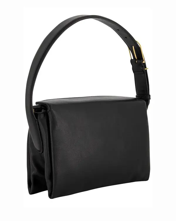 Vince Sidney Boxy Leather Bag - Black