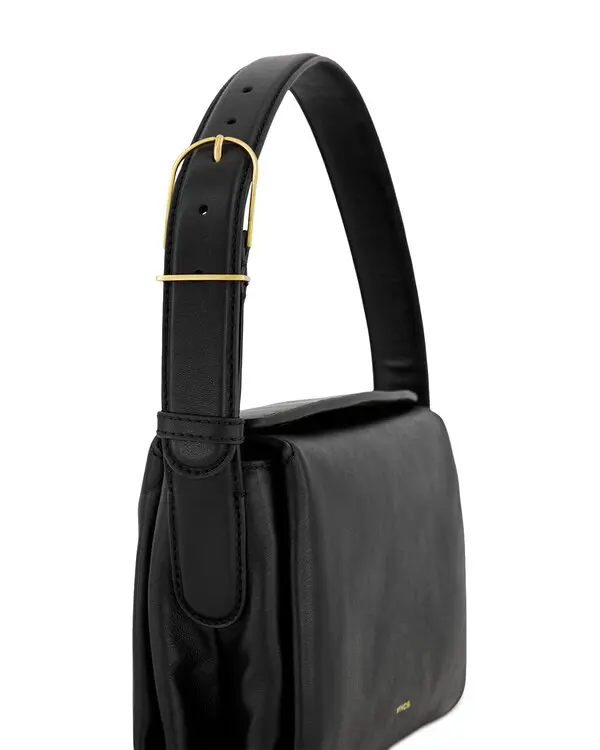 Vince Sidney Boxy Leather Bag - Black