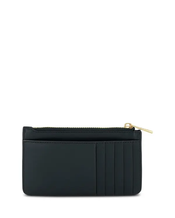Vince Leather Zip-top Card Case - Herba