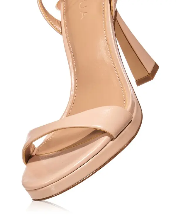 Aqua Darby Sandals Exclusive - Nude Leather