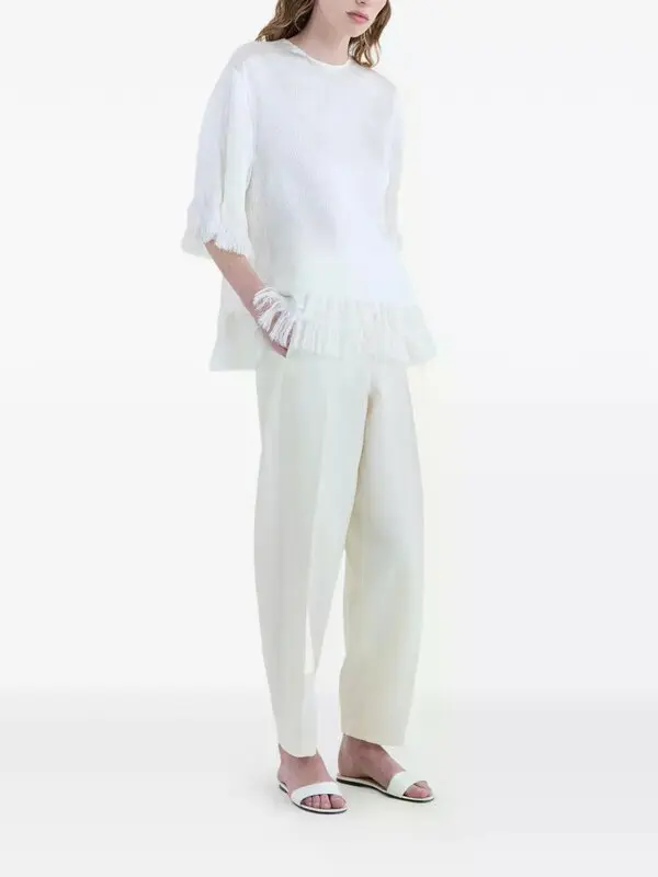 FFORME Yvette Tapered Trousers - White