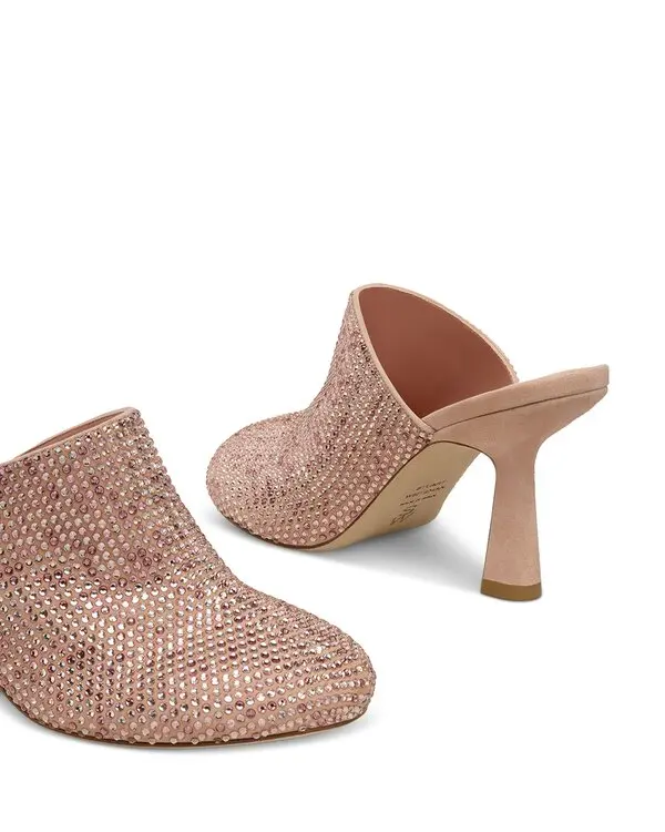 STUART WEITZMAN Thalia Shine Embellished Leather Mule Pumps