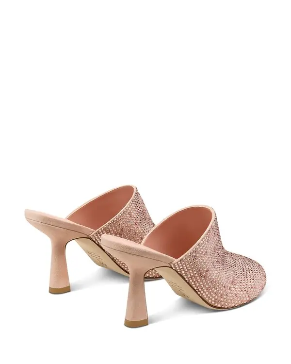 STUART WEITZMAN Thalia Shine Embellished Leather Mule Pumps