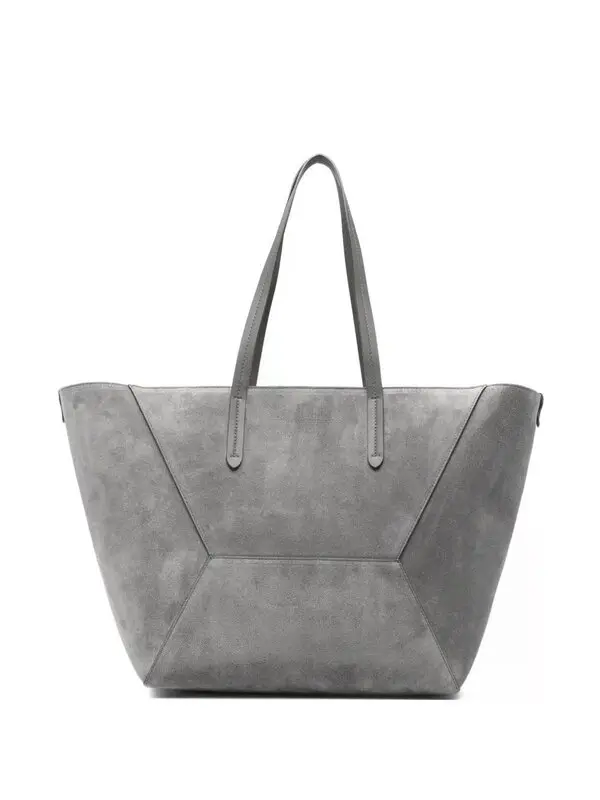 Brunello Cucinelli Panelled Suede Tote Bag - Grey