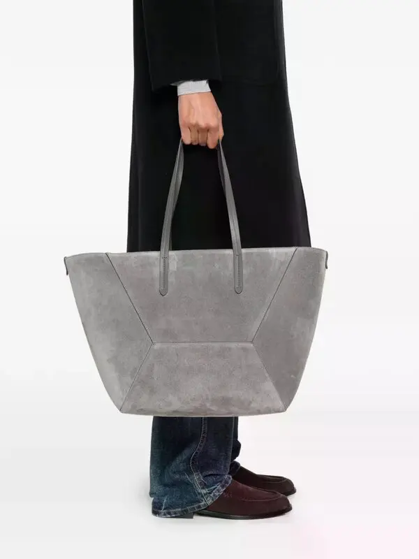 Brunello Cucinelli Panelled Suede Tote Bag - Grey