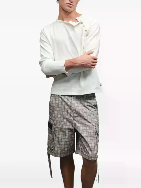 CARRER Check-pattern Cargo Shorts