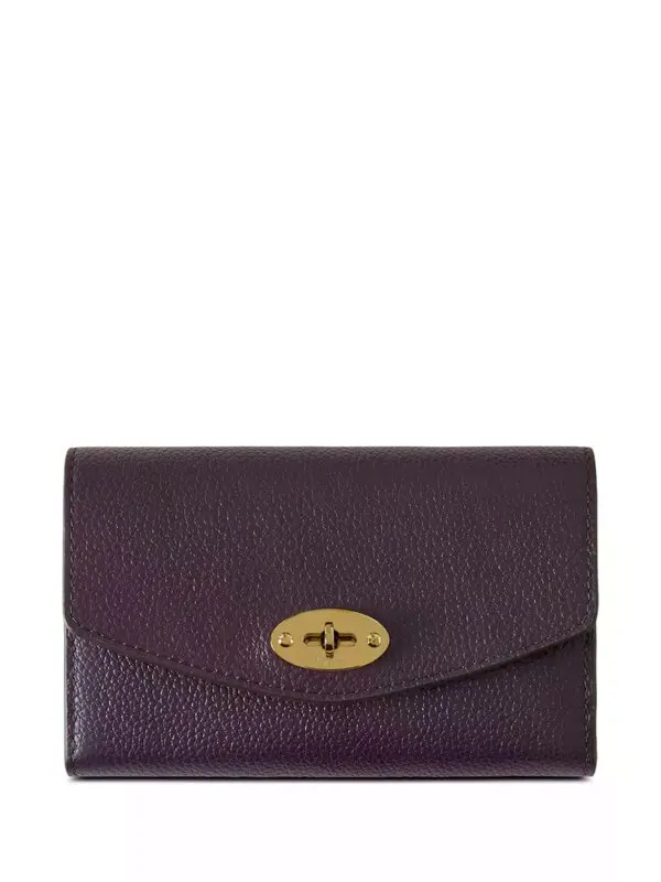 Mulberry Darley Grained Leather Wallet - Purple