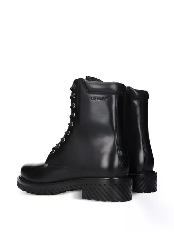 Off-White Lace-up Leather Boots