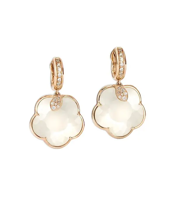 Pasquale Bruni 18k Diamond And Pearl Earrings - Rose Gold