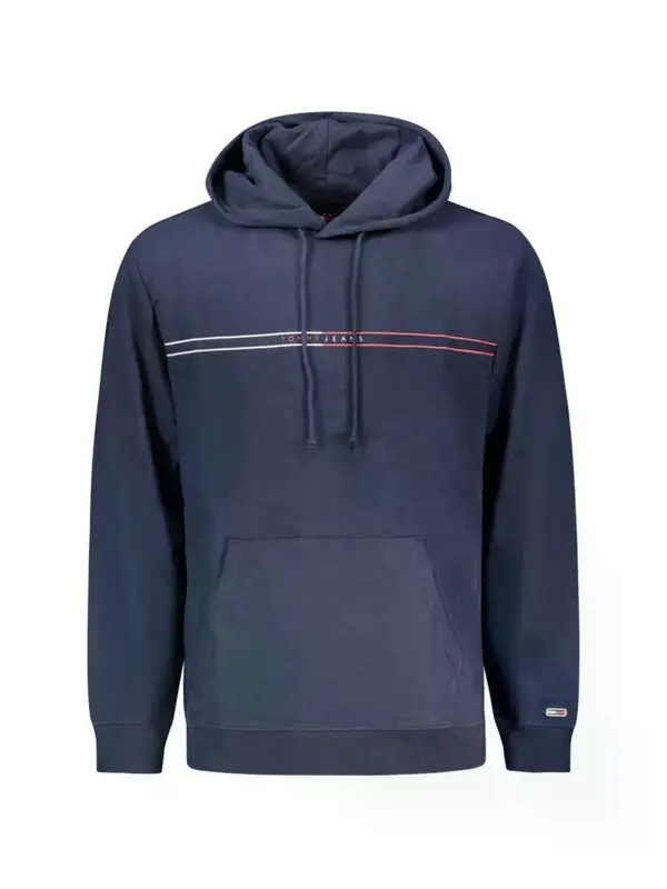 Tommy Hilfiger Logo-print Pocket Hoodie - Blue