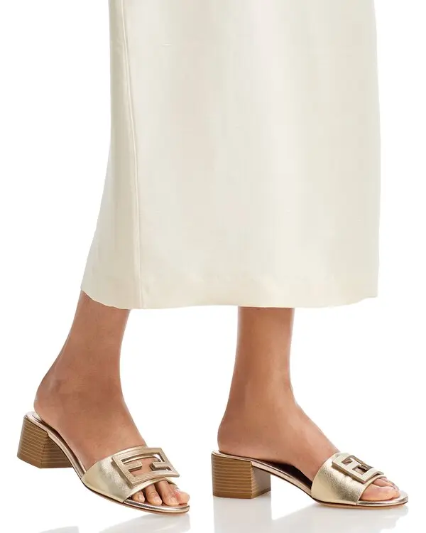 Fendi Baguette Slide Sandals