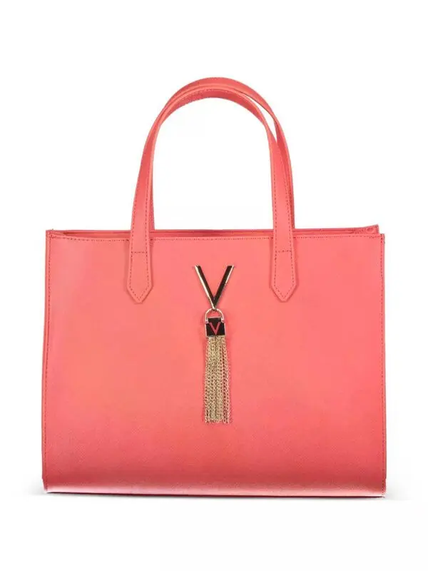 MARIO VALENTINO Tassel-detail Logo-plaque Tote Bag - Pink